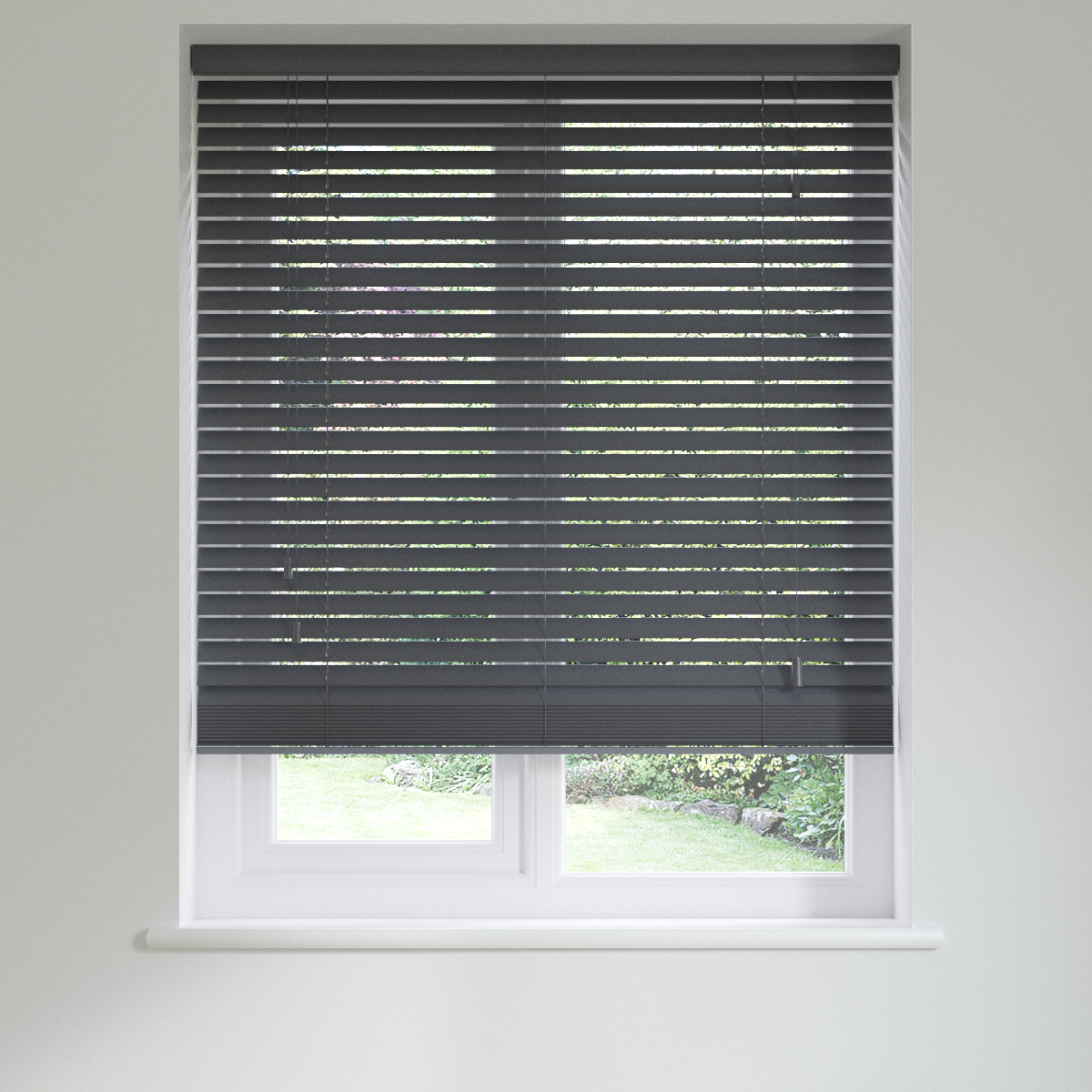 Buy Bamboo Graphite Grey Wooden Blinds 50mm