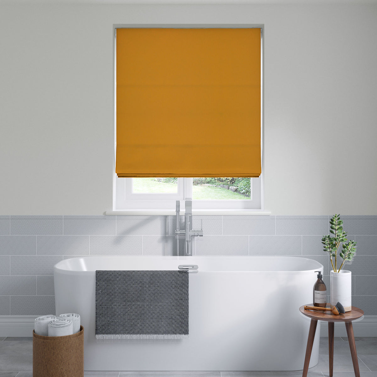 Buy Celeste Saffron Yellow Roman Blinds