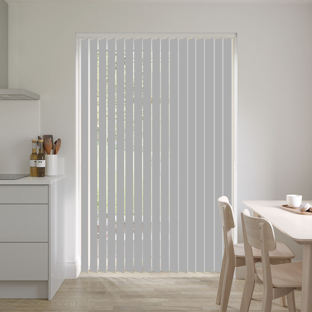 Buy Gemini Light Grey Vertical Blinds – Blinds4You