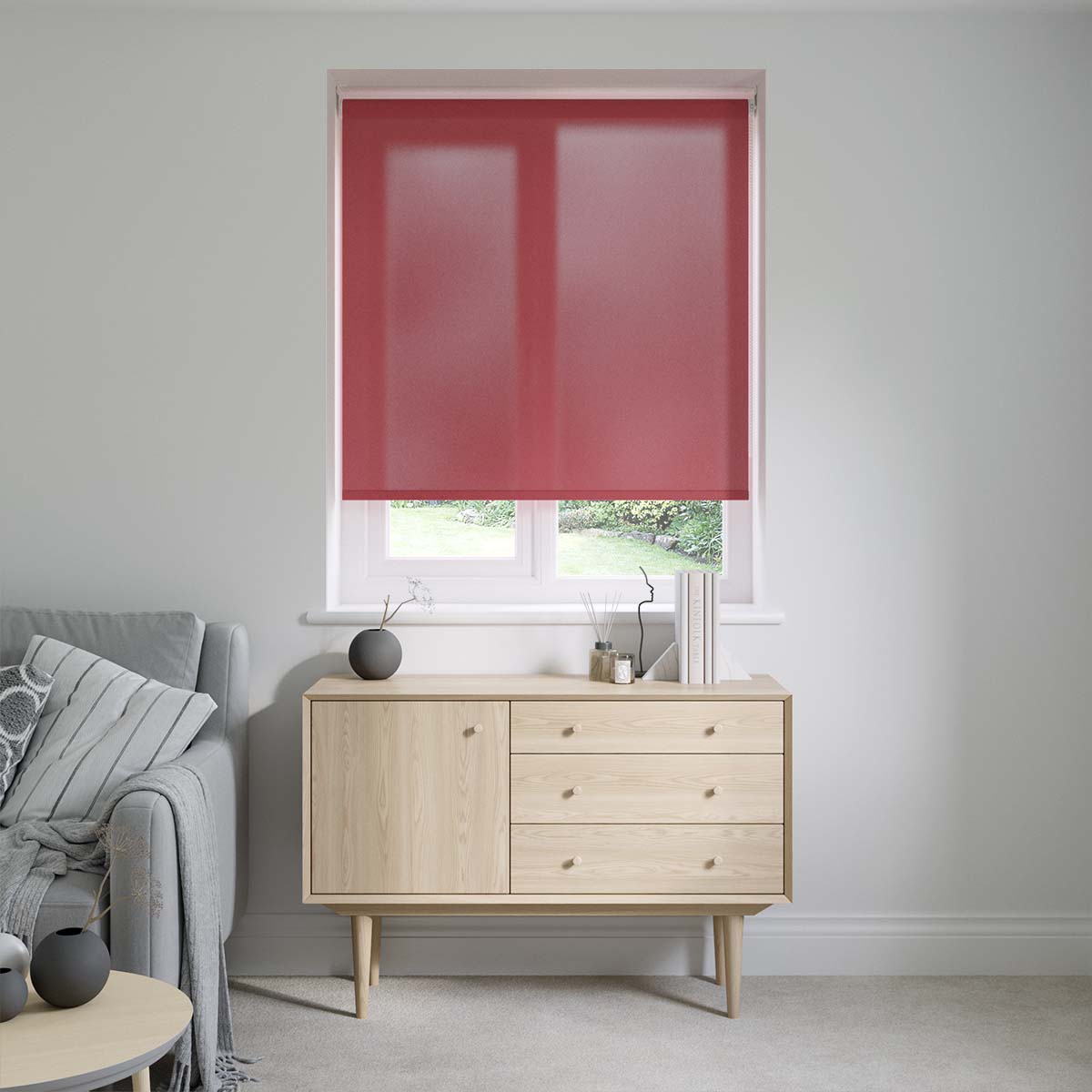 Buy Gemini Crimson Red Roller Blinds – Blinds4You