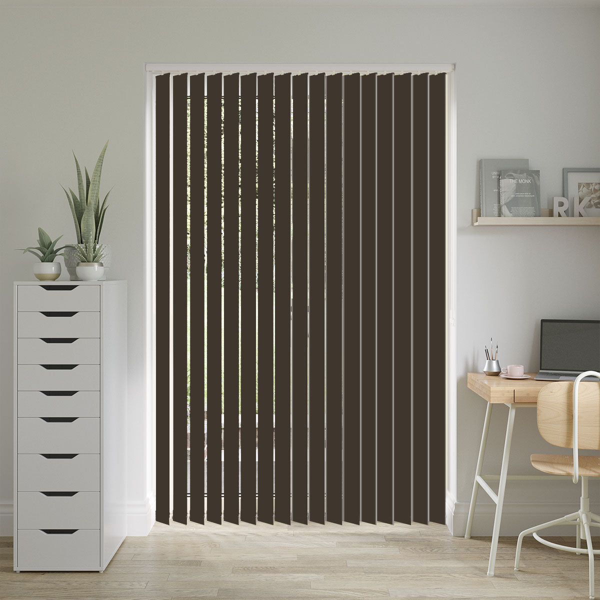 Buy Libra Dark Brown Vertical Blinds – Blinds4You