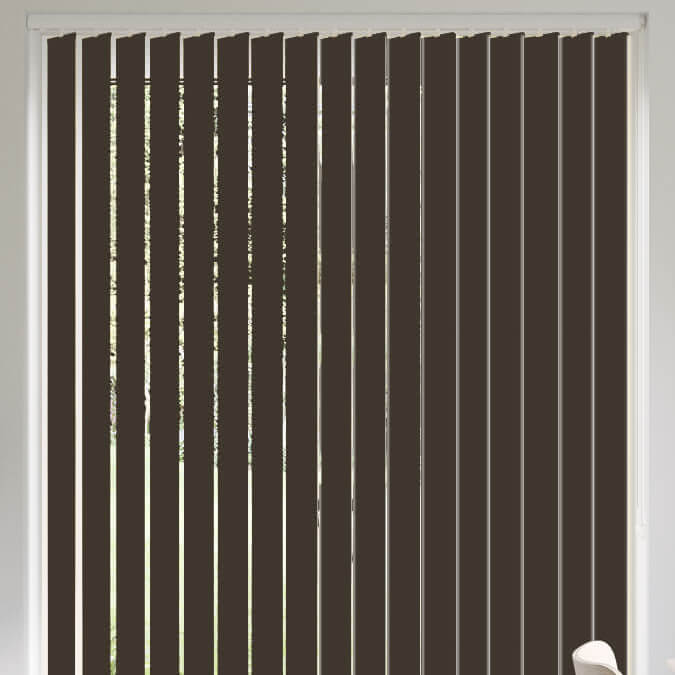 Buy Gemini Dark Brown Vertical Blinds – Blinds4You