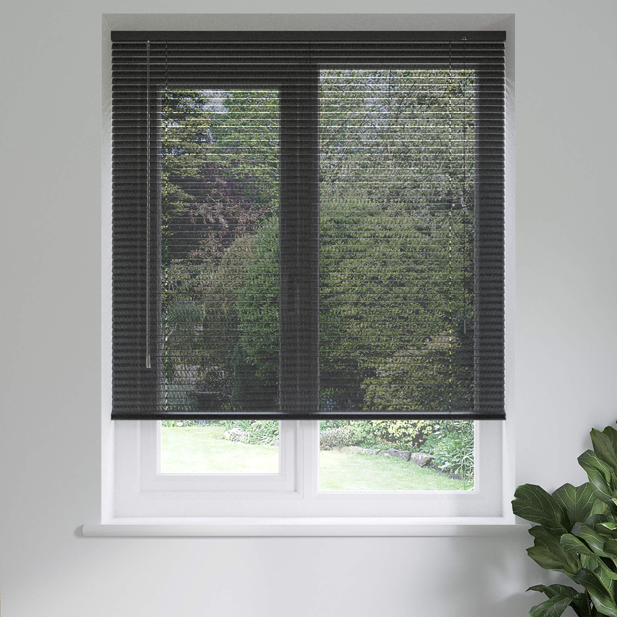 Buy Perforated Black Venetian Blinds 25mm – Blinds4You